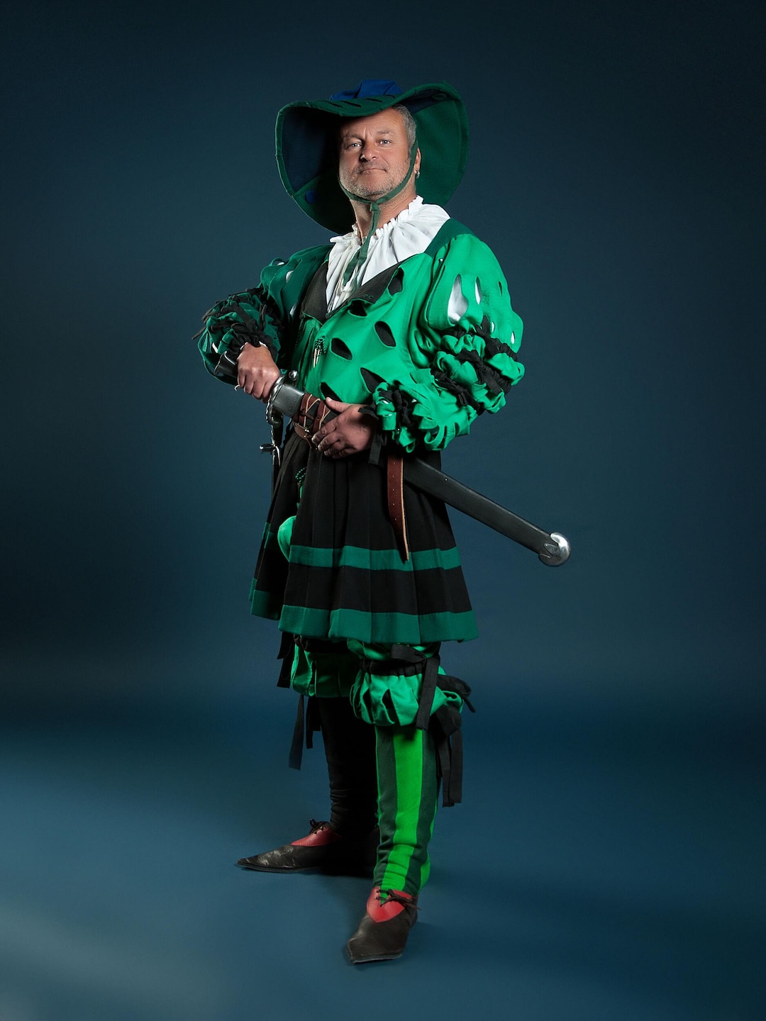 Medieval Landsknecht Striped Costume, Renaissance Outfit, Landsknecht ...