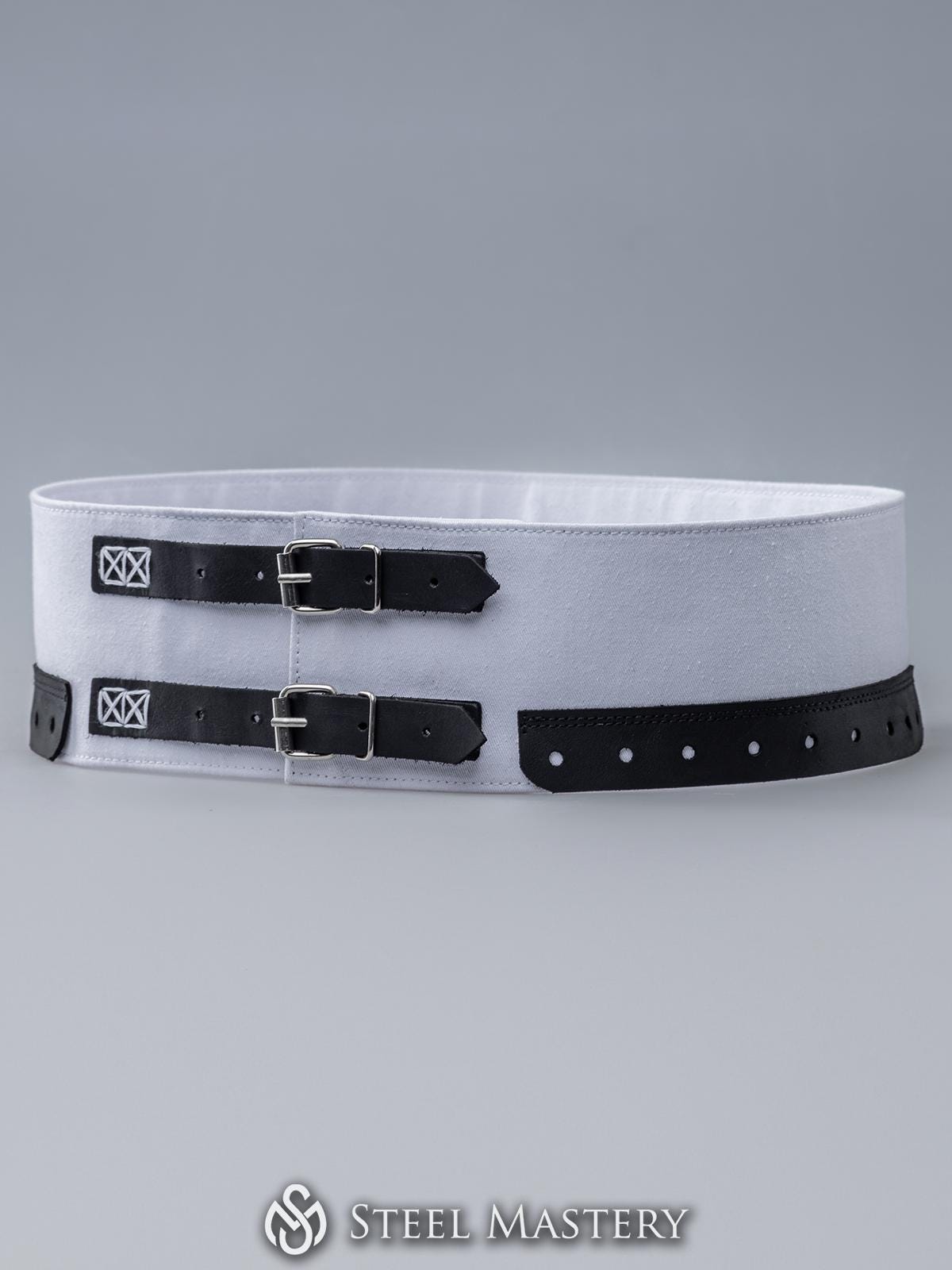 Arming Belt for Medieval Chausses, Linen Medieval Belt, Handmade Belt With Leather Parts, Ren ...