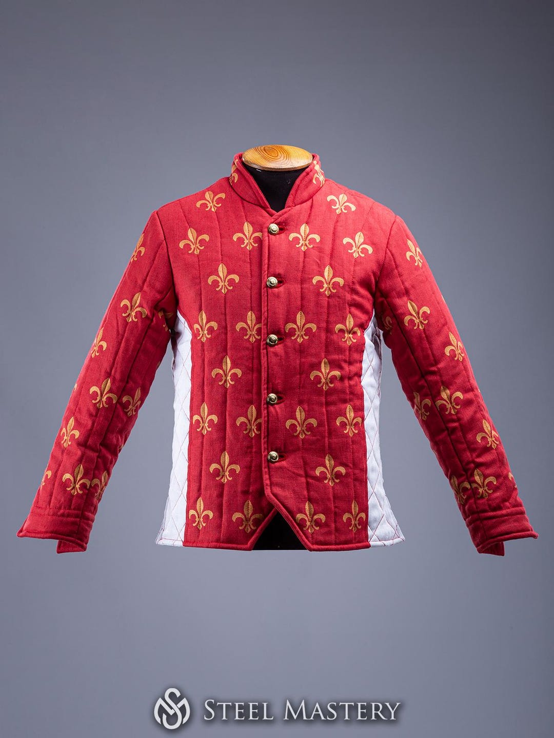 Short Padded Jacket, Red Fencing Gambeson, HEMA Gear, Martial Arts ...