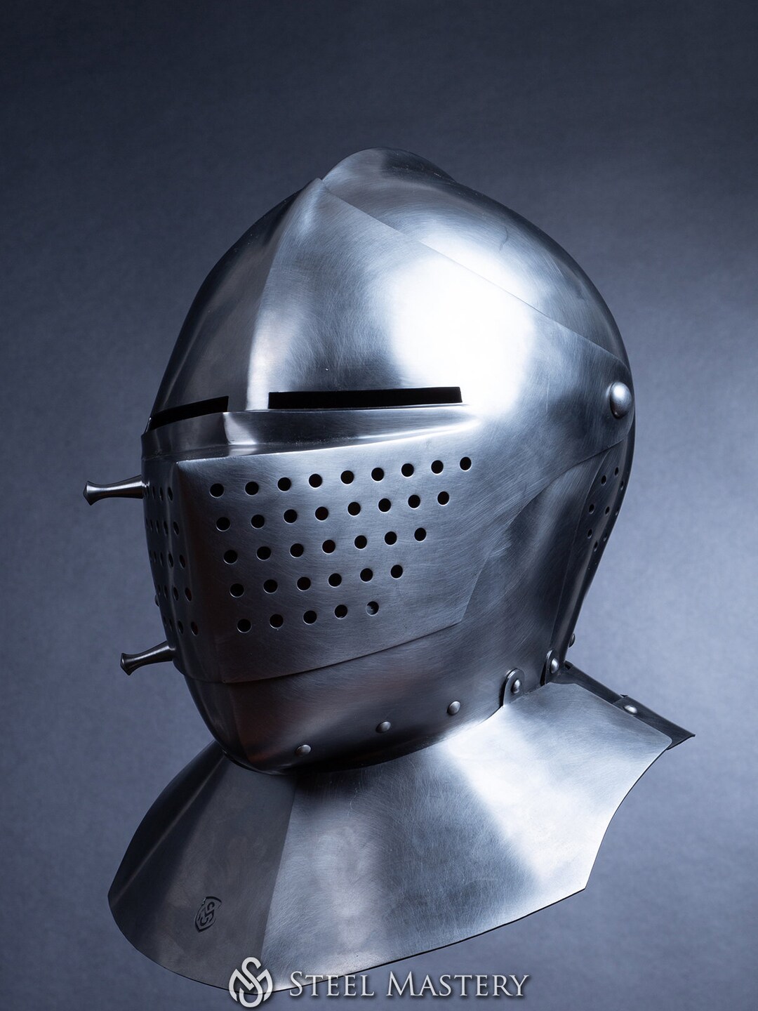 Medieval Helmet Armet for Historical Reenactments, Historical Armet for ...
