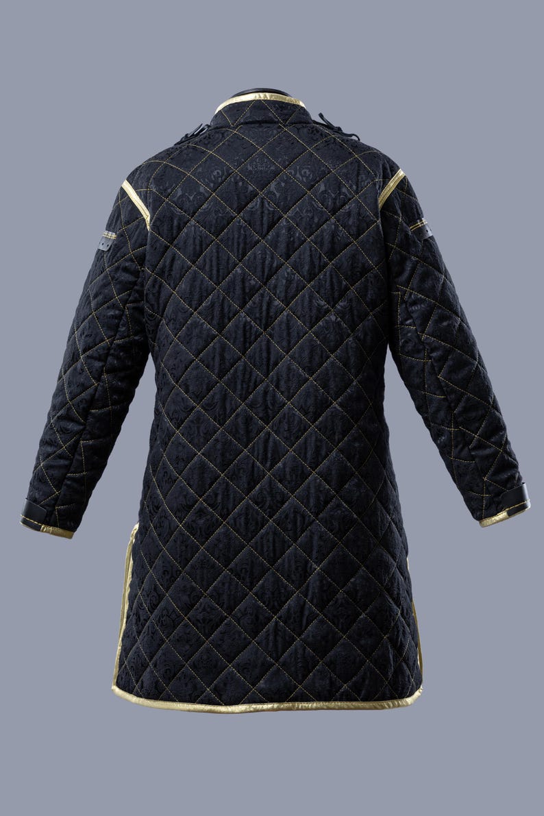 Black HEMA Fencing Jacket, Padded Gambeson, SCA Armor - Etsy