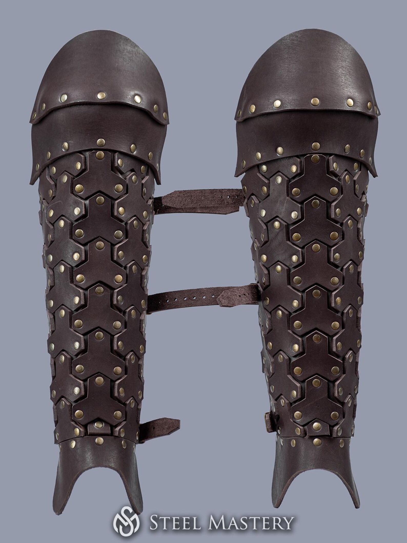 LARP Greaves Armor, Leather Leg Armor, Fantasy Greaves, Leather Knee ...