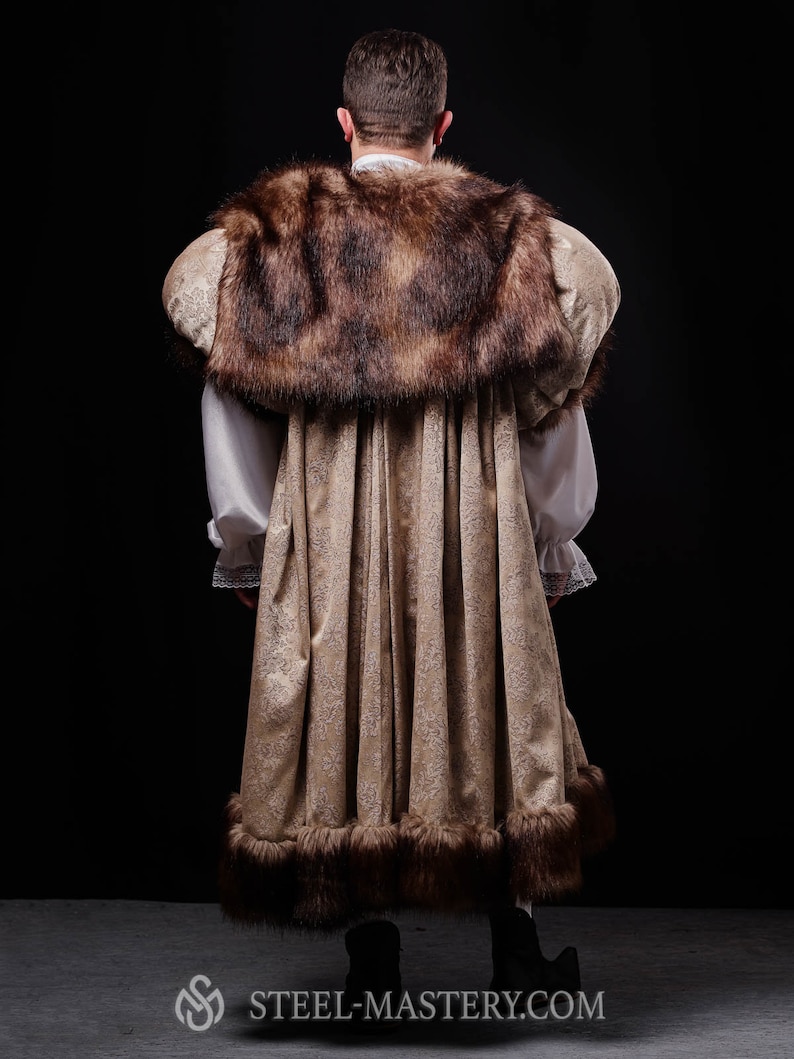 Royal King Outfit With Fur Fantasy Costume for Medieval | Etsy