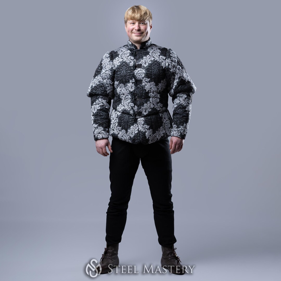Mens Renaissance Jacket, Quilted Jacket Doublet, LARP Clothing ...