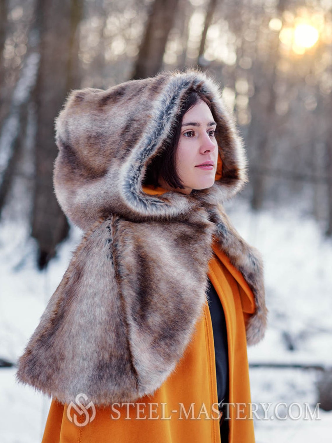 Medieval Cloak With Shoulder Cape for Reenactment Italian - Etsy