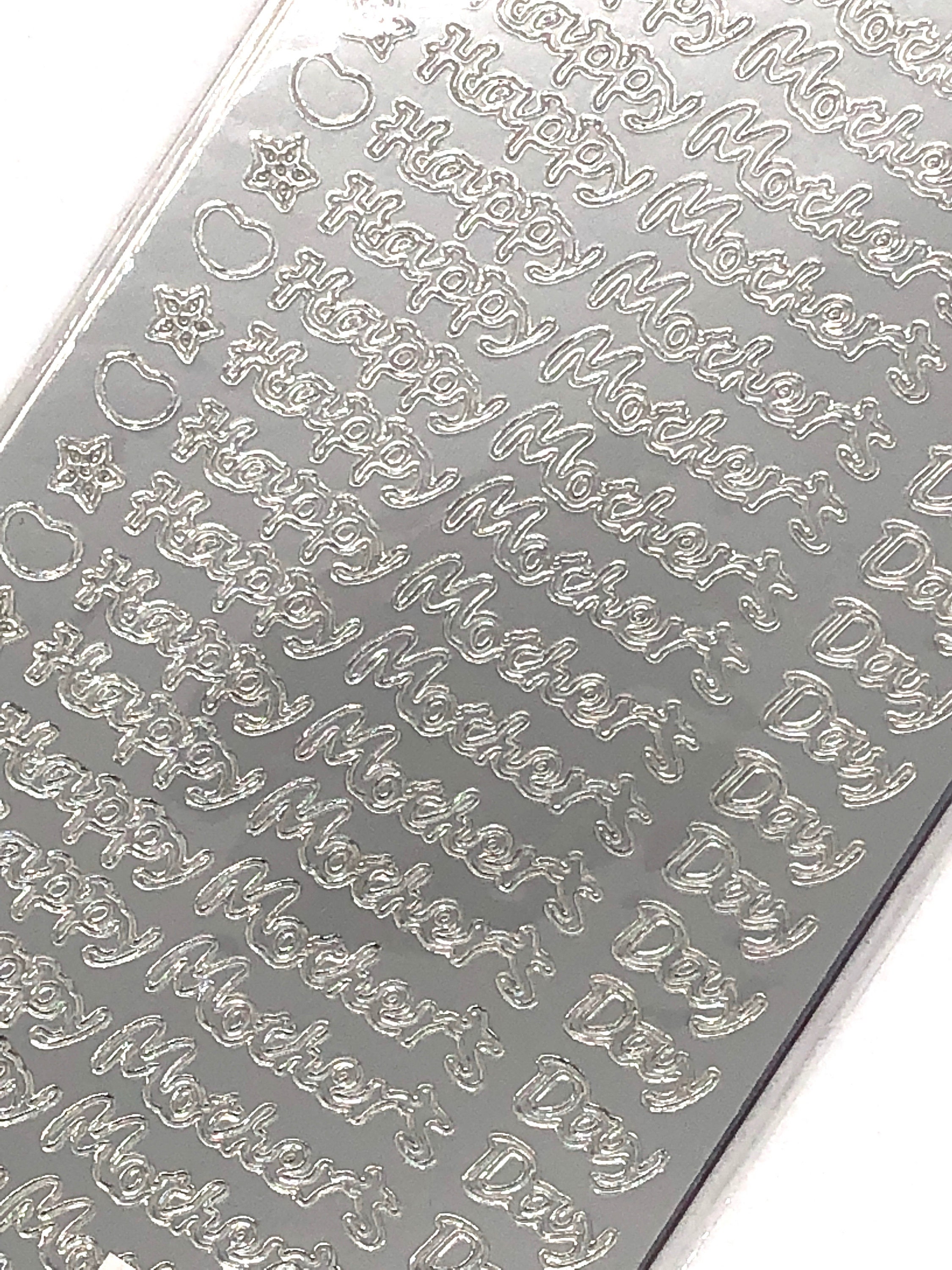 Peel off Card Craft Stickers Greetings Silver/gold - Etsy