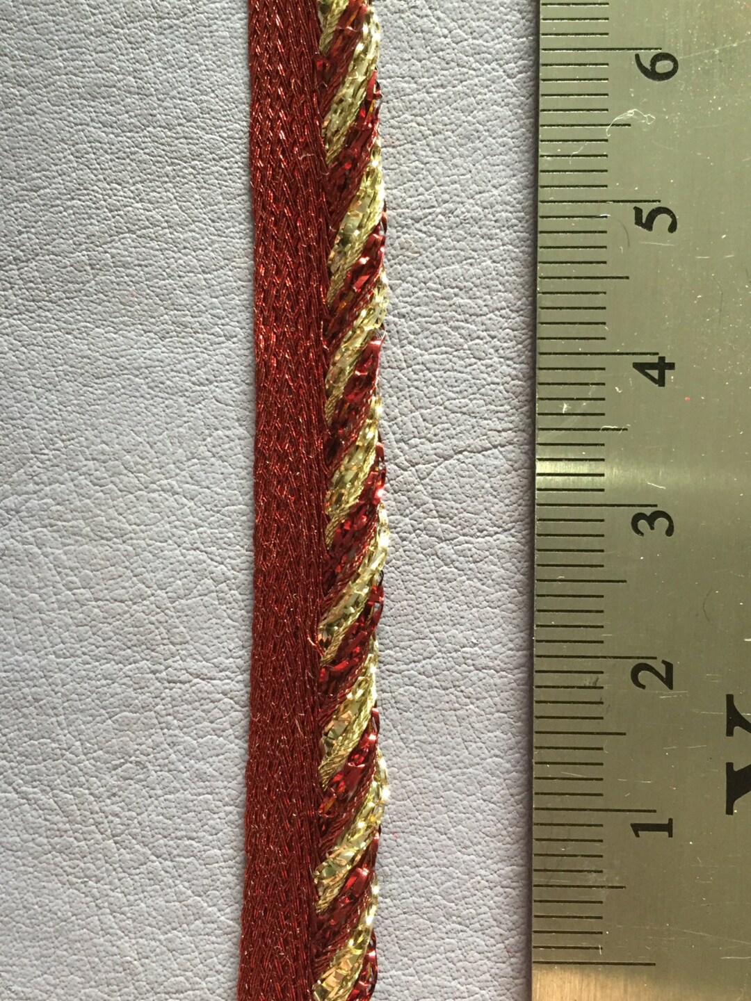 Red and Gold Twisted Piping Metallic Ribbon Braid Trim - Etsy