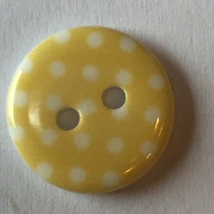 Yellow Spot Button 2 Hole 2.4cm Diameter Plastic - Etsy