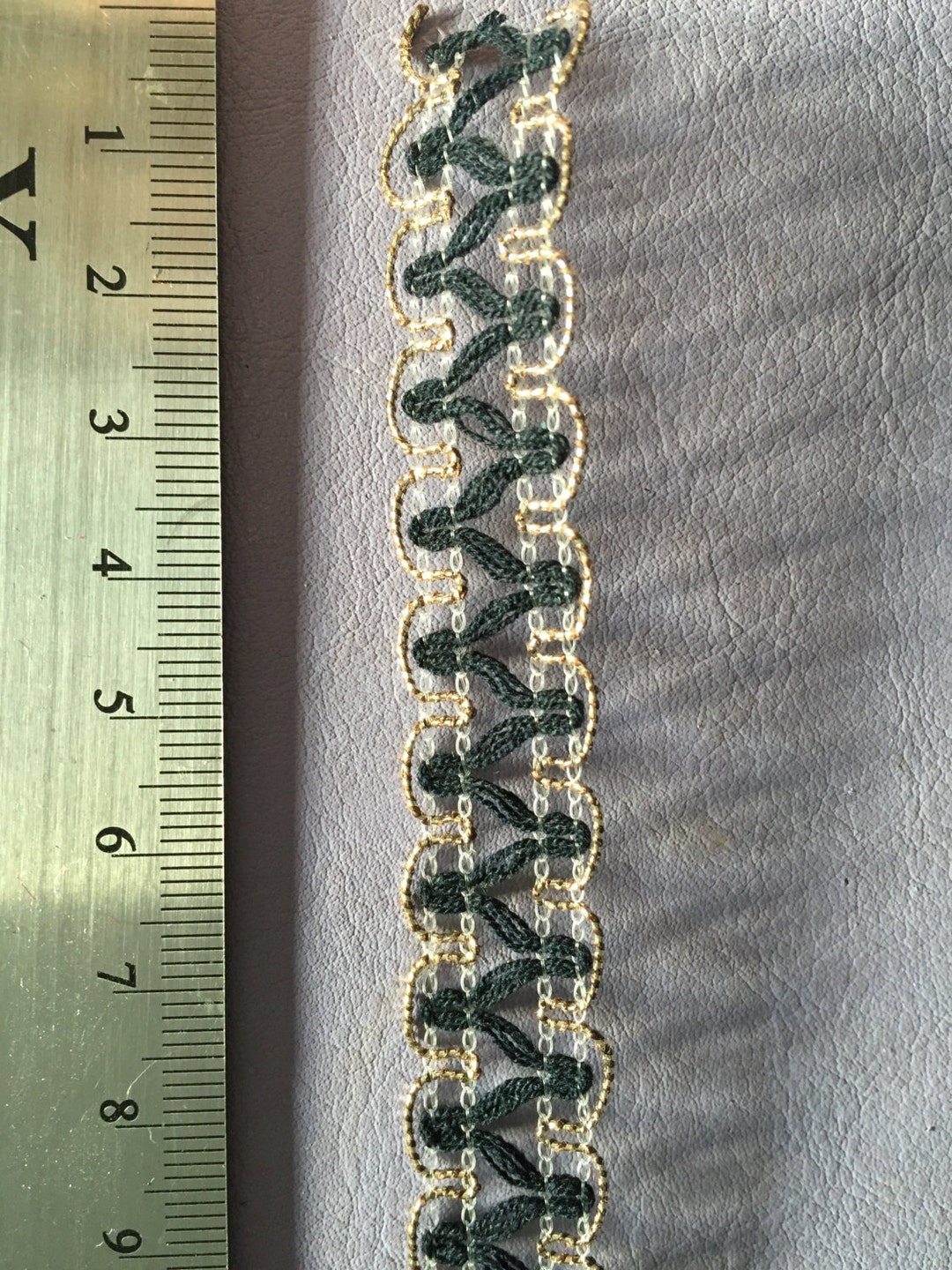 Navy/gold Lace Effect Edge Ribbon Braid Trim - Etsy