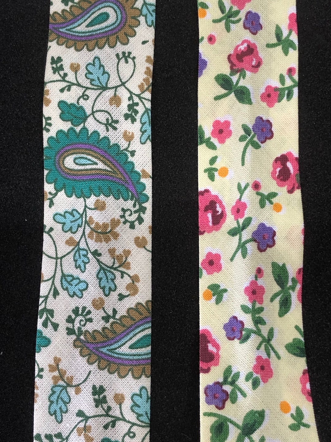Bias Binding Floral - 2.5cm Wide - Pink or Blue - Etsy
