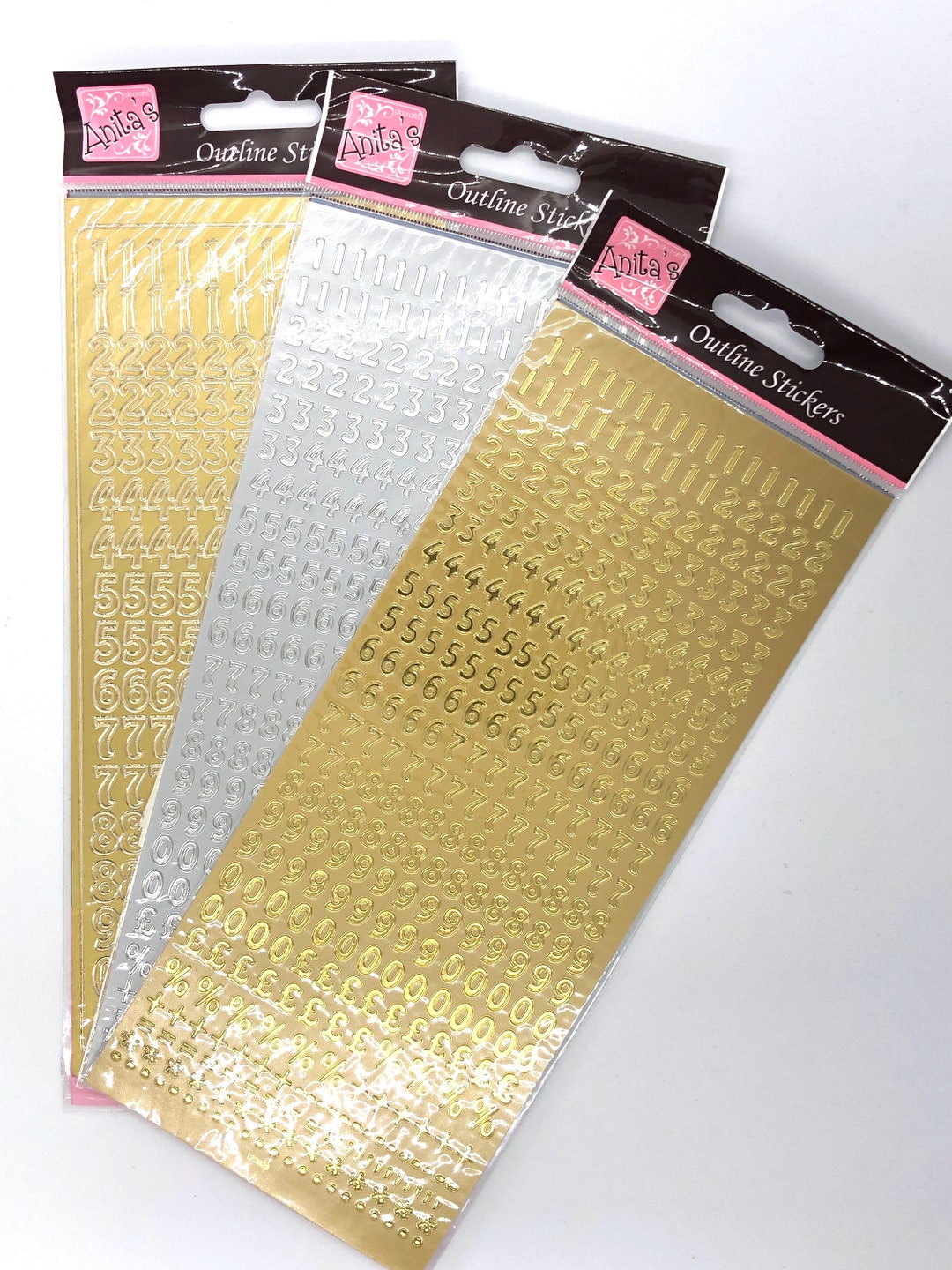 Peel off Card Craft Stickers - Greetings - Silver/gold - Etsy