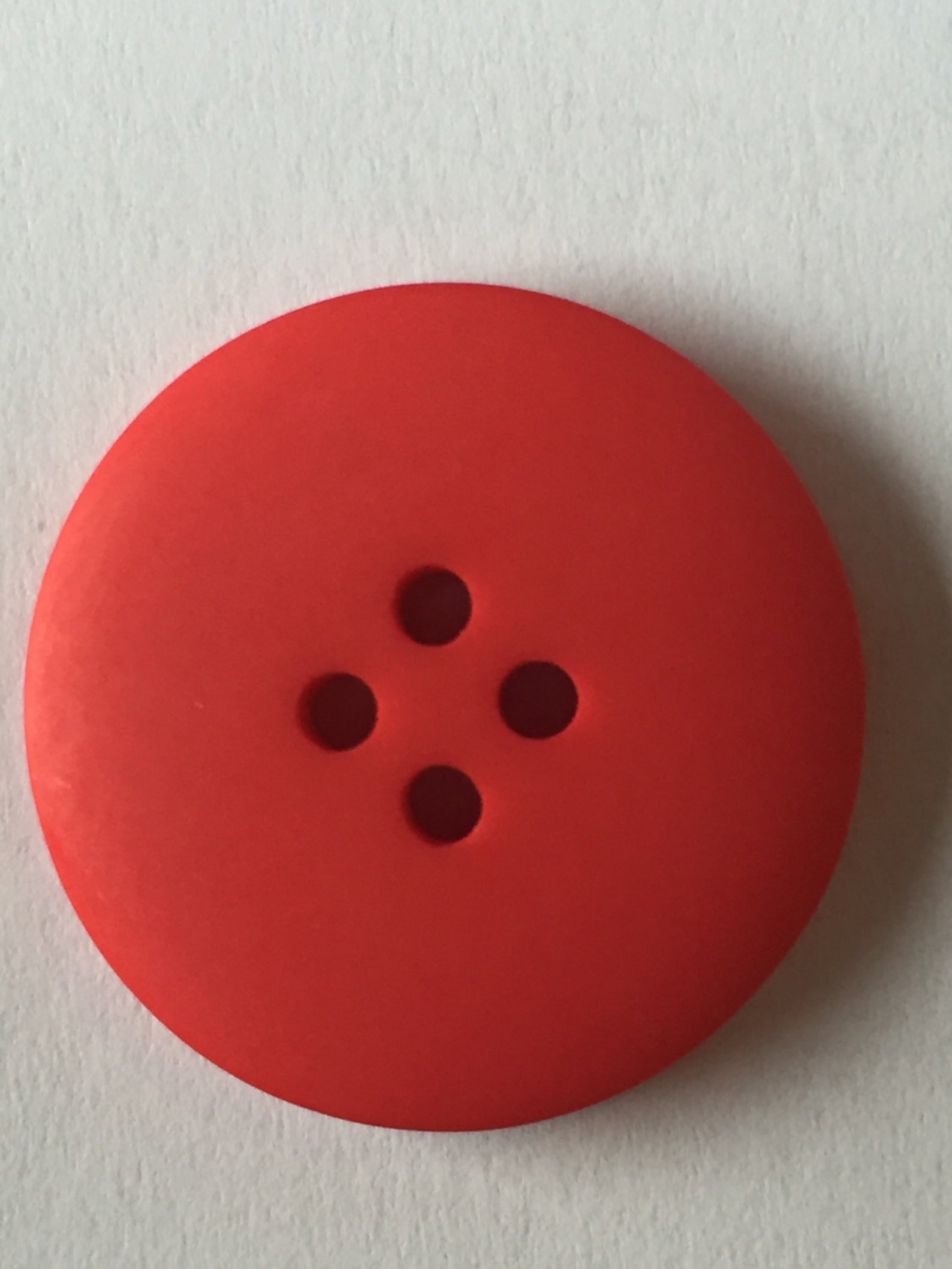 Red Button - 4 Hole - 2.5cm Diameter - Plastic - Etsy UK
