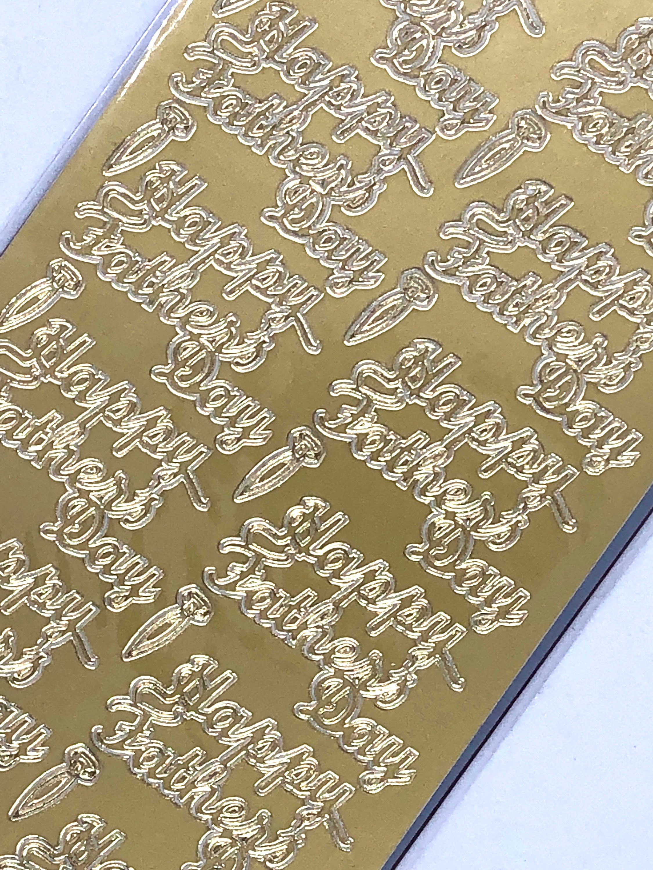 Peel off Card Craft Stickers Greetings Silver/gold - Etsy