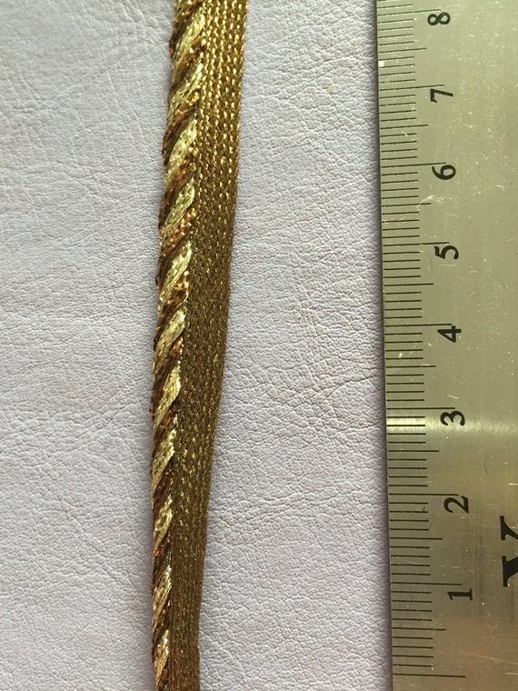 Piping Ribbon Braid Trim Brown and Gold twist | Etsy