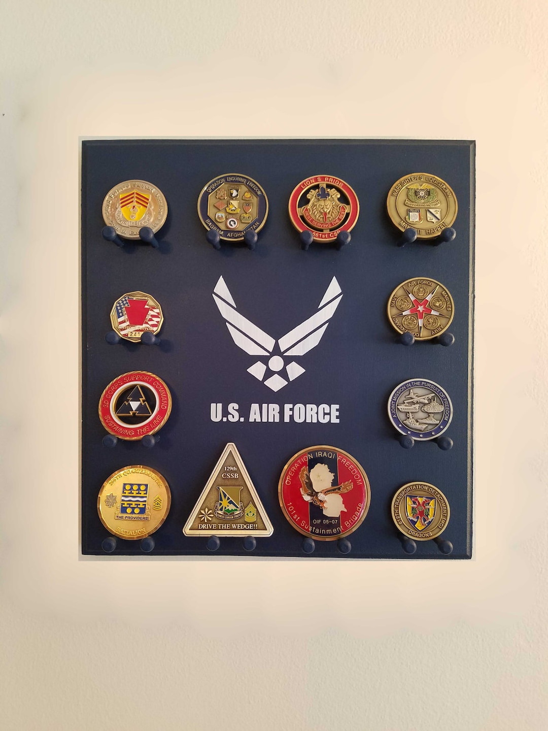 Military Challenge Coin Display Rack - Air Force - Wall-mounted - Etsy