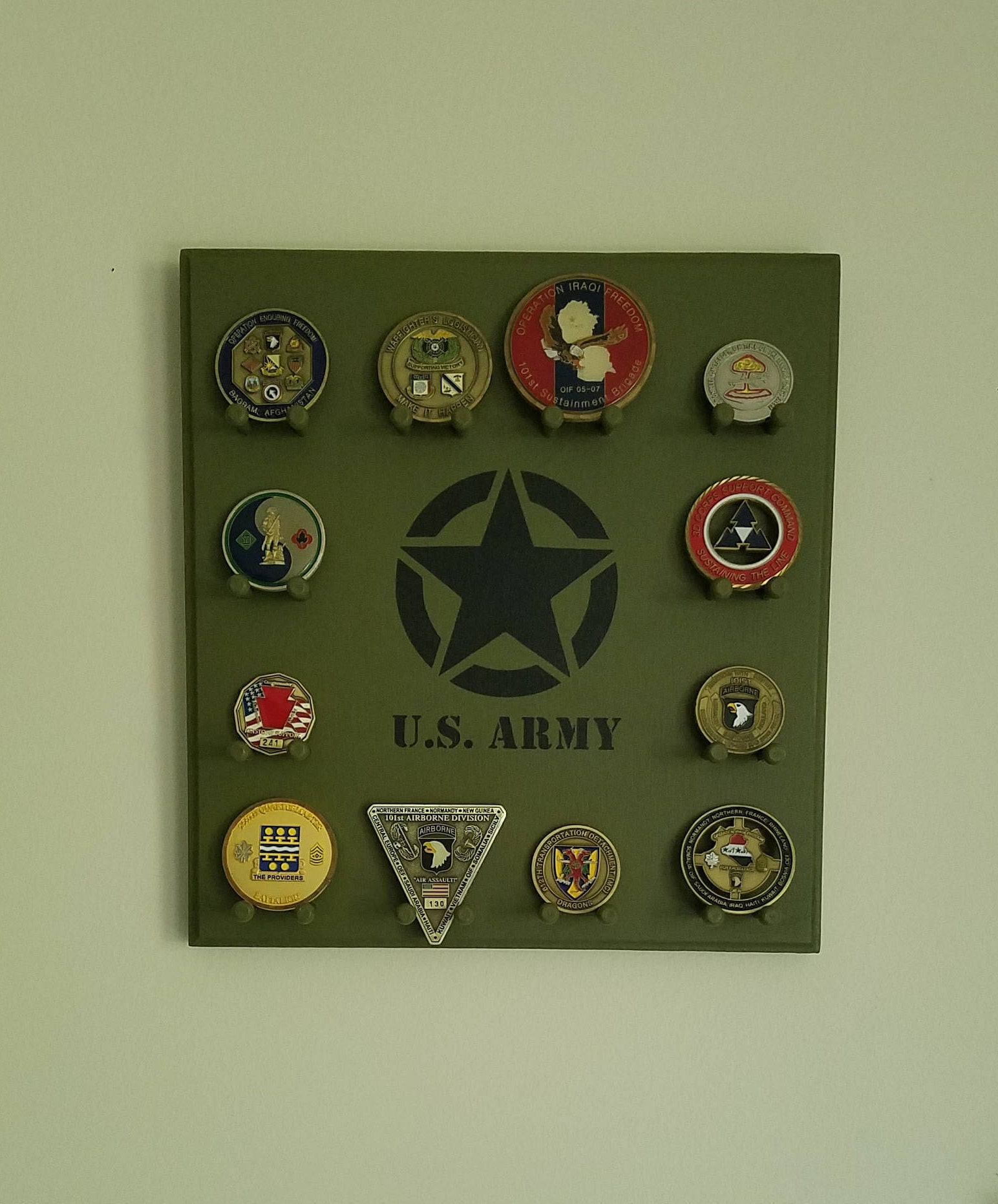 Military Challenge Coin Display Rack Vintage Army - Etsy