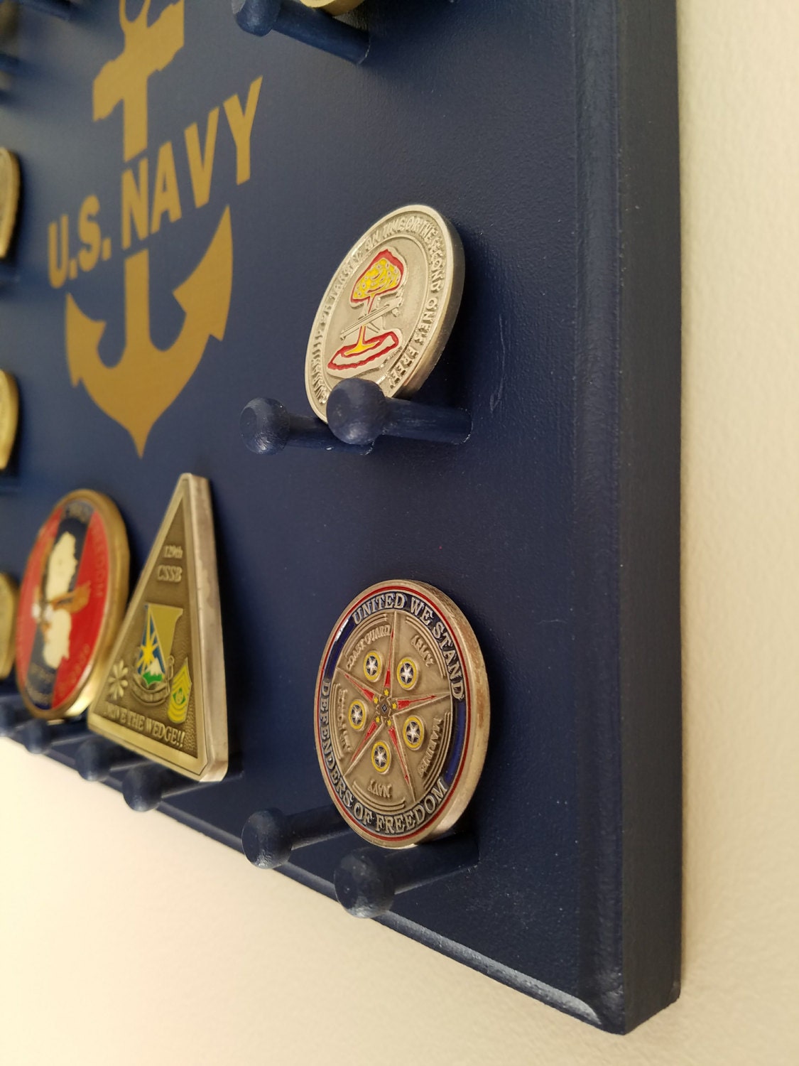 Military Challenge Coin Display Rack Navy Wall-mounted - Etsy