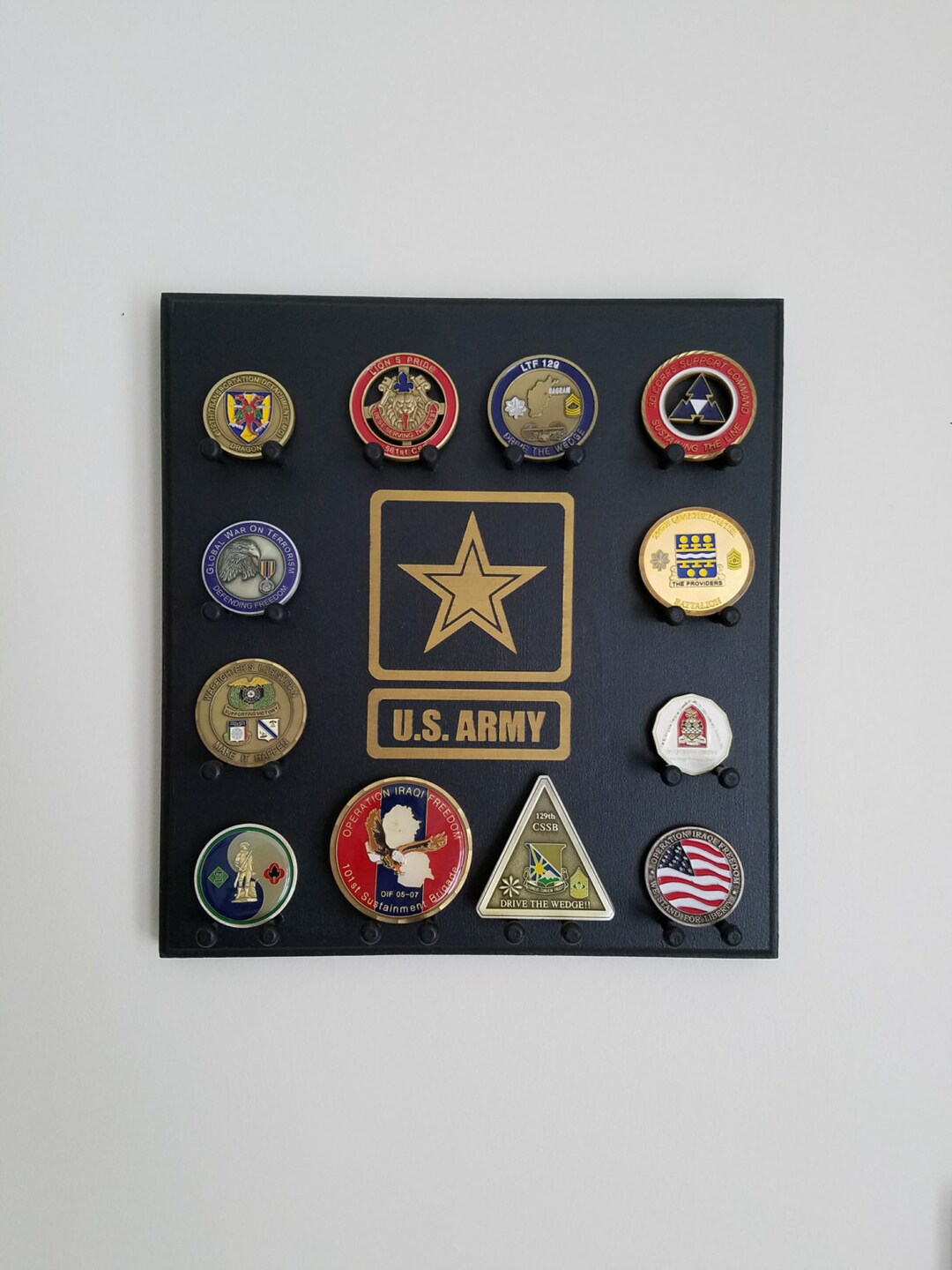 Military Challenge Coin Display Rack - Army - Wall-mounted - Etsy