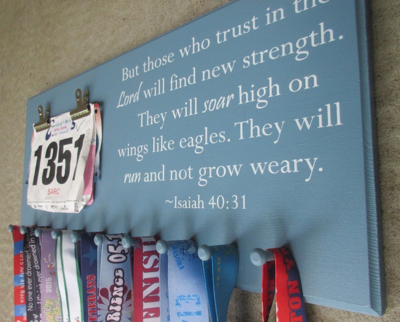 Running Medal Display Rack and Bib Holder isaiah - Etsy