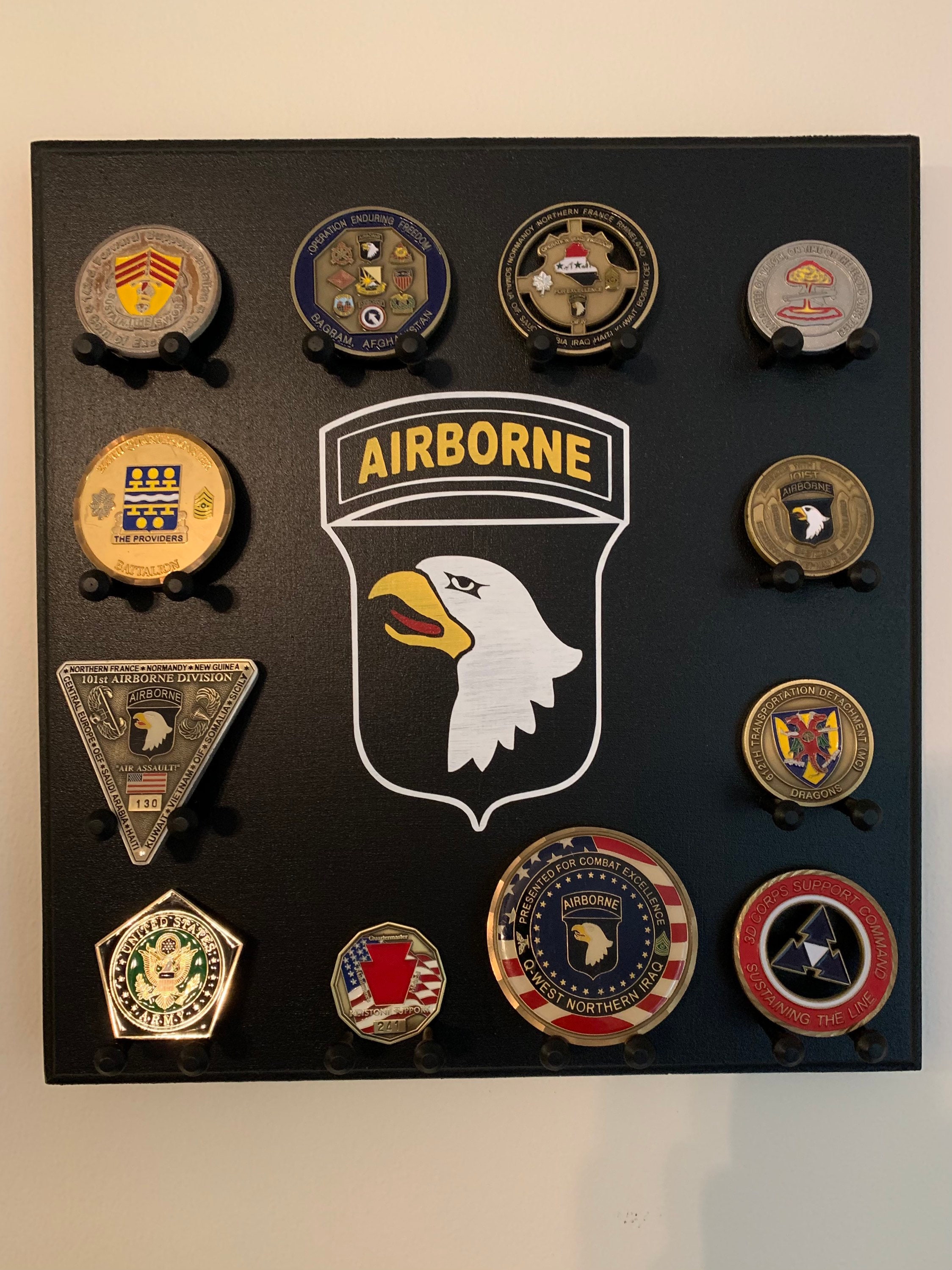 101st Airborne Color Challenge Coin Display Rack Army Wall-mounted - Etsy