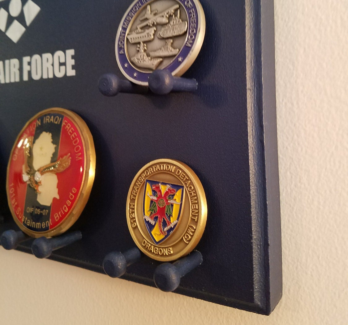 Military Challenge Coin Display Rack Air Force - Etsy