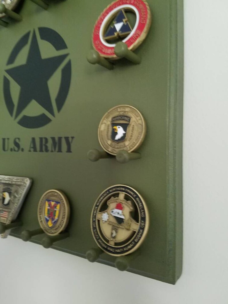 Military Challenge Coin Display Rack Vintage Army - Etsy