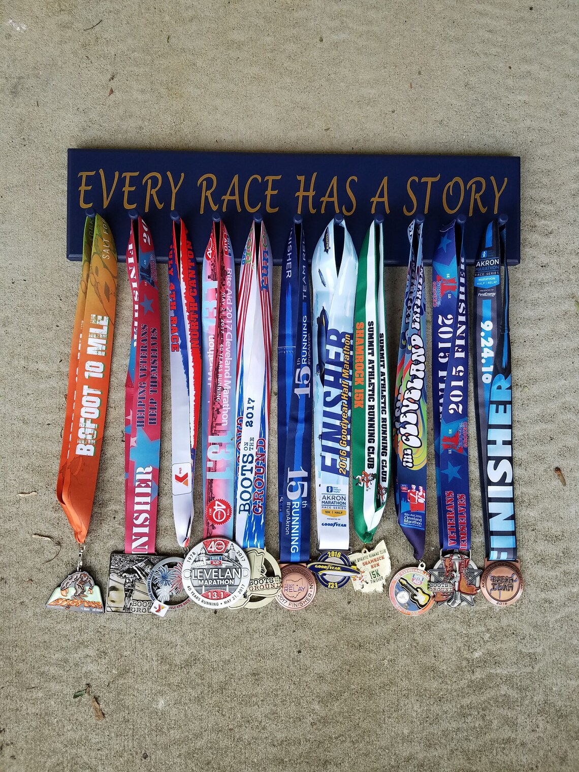 11 Peg Running Medal Display Rack every Medal Has a | Etsy