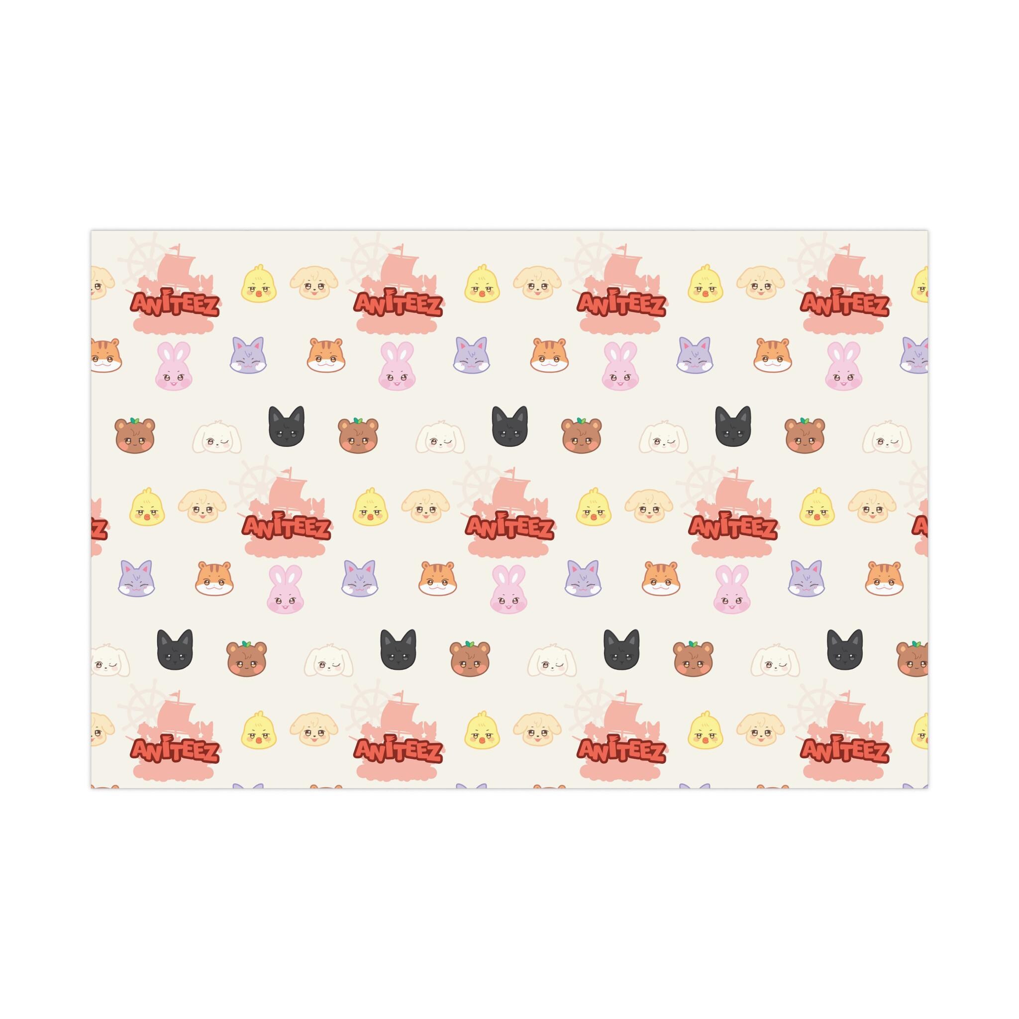 Gift Wrap Papers Ateez Aniteez Design Kpop Wrapping Paper, Music Lover ...