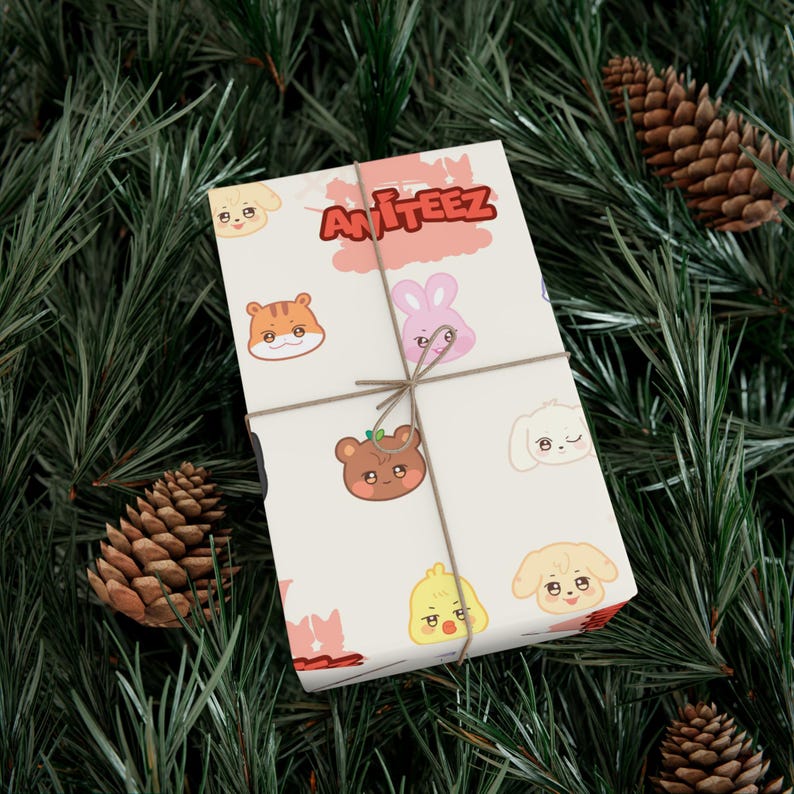 Gift Wrap Papers Ateez Aniteez Design Kpop Wrapping Paper, Music Lover ...