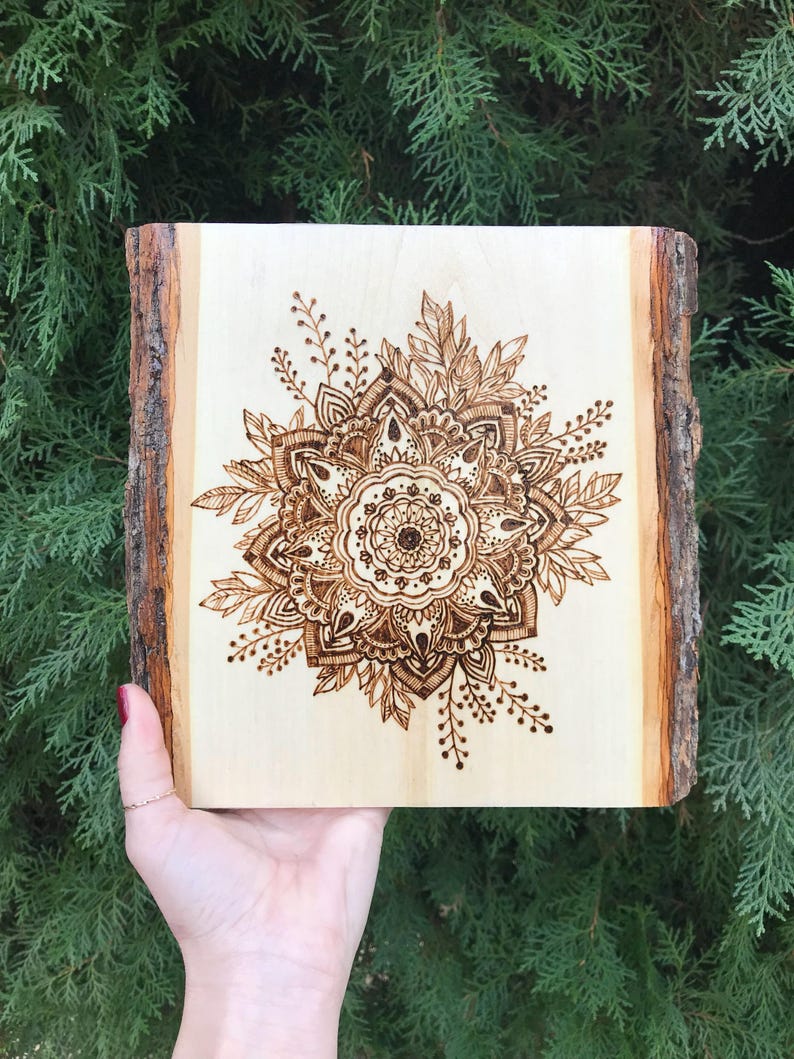 Authentic Mandala Pyrography / Wood Burning Art - Etsy