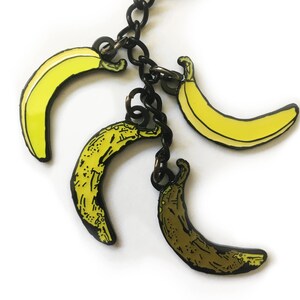 Banana Enamel Keychain, Little Wounds, Fruit Keychain, Banana Lover ...