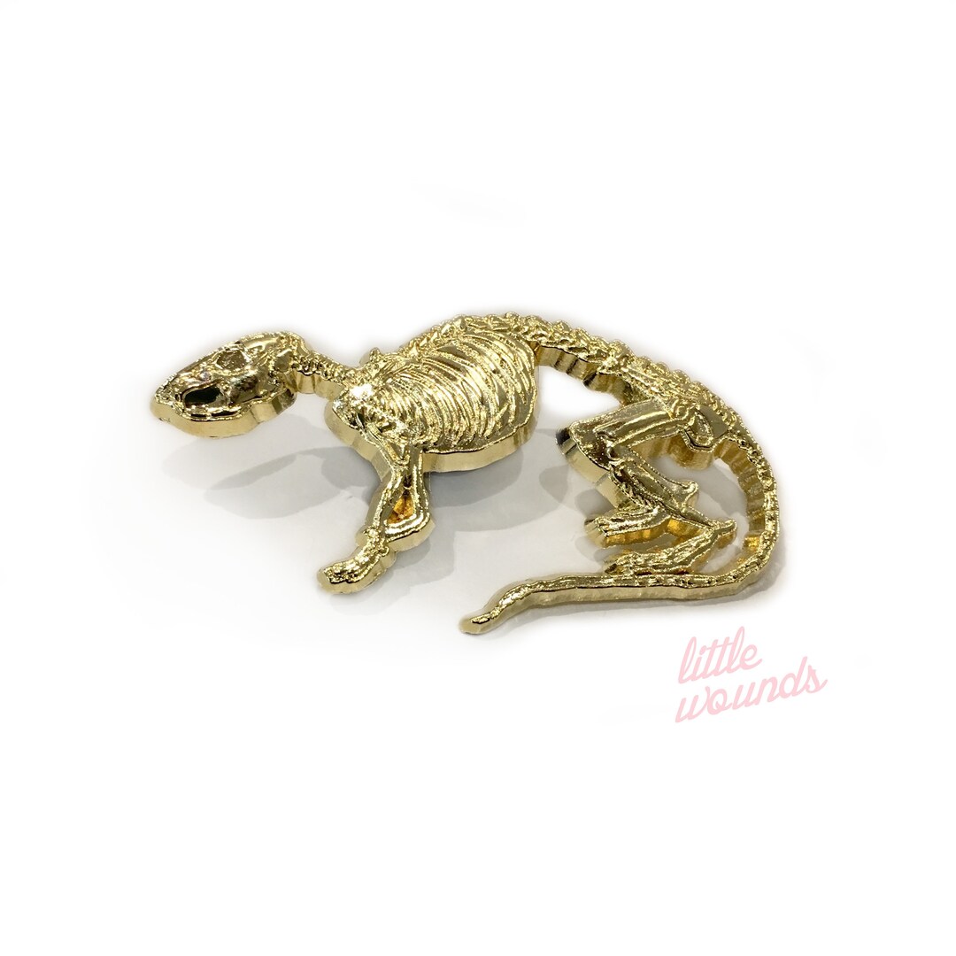 Rat Skeleton Gold Lapel Pin - Etsy