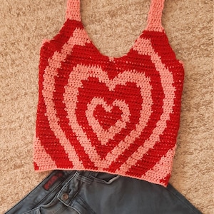 Crochet Heart TOP Pattern Heart Summer Pattern PDF Crochet Sun Crochet ...