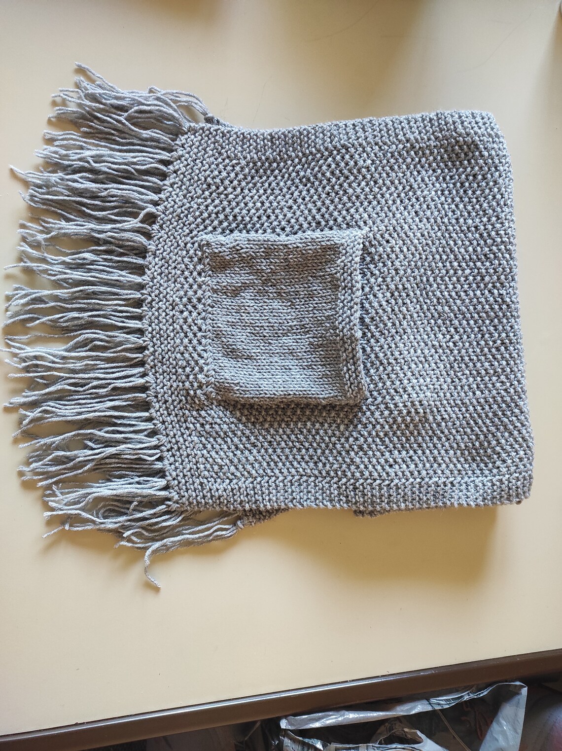 Diamond Pocket Shawl Knitting Pattern Beginner Knitting Scarf | Etsy