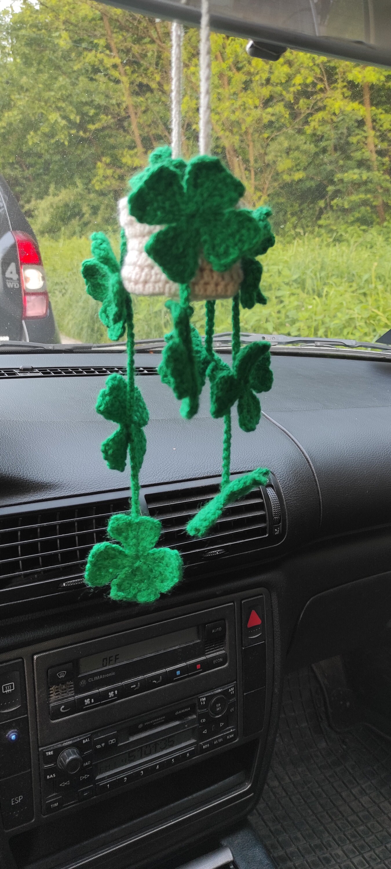 Car Hanging Four Leaf Clover or Hanging on the End of a Bookshel ...