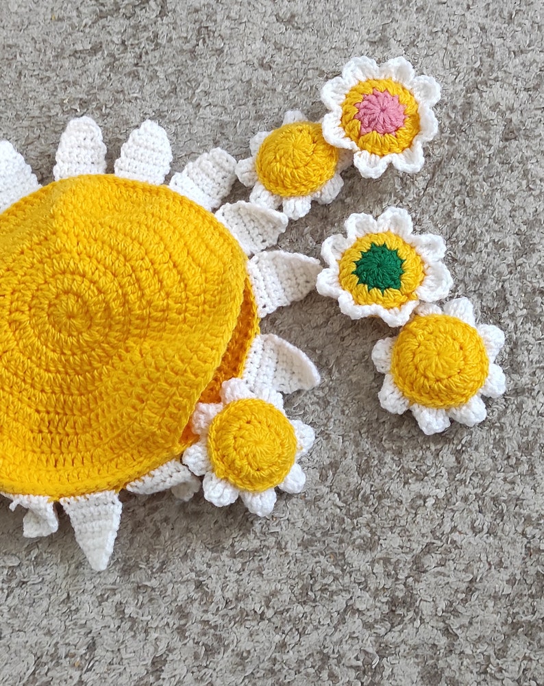 Crochet Daisy Memory Game PDF Pattern Unique Design by - Etsy