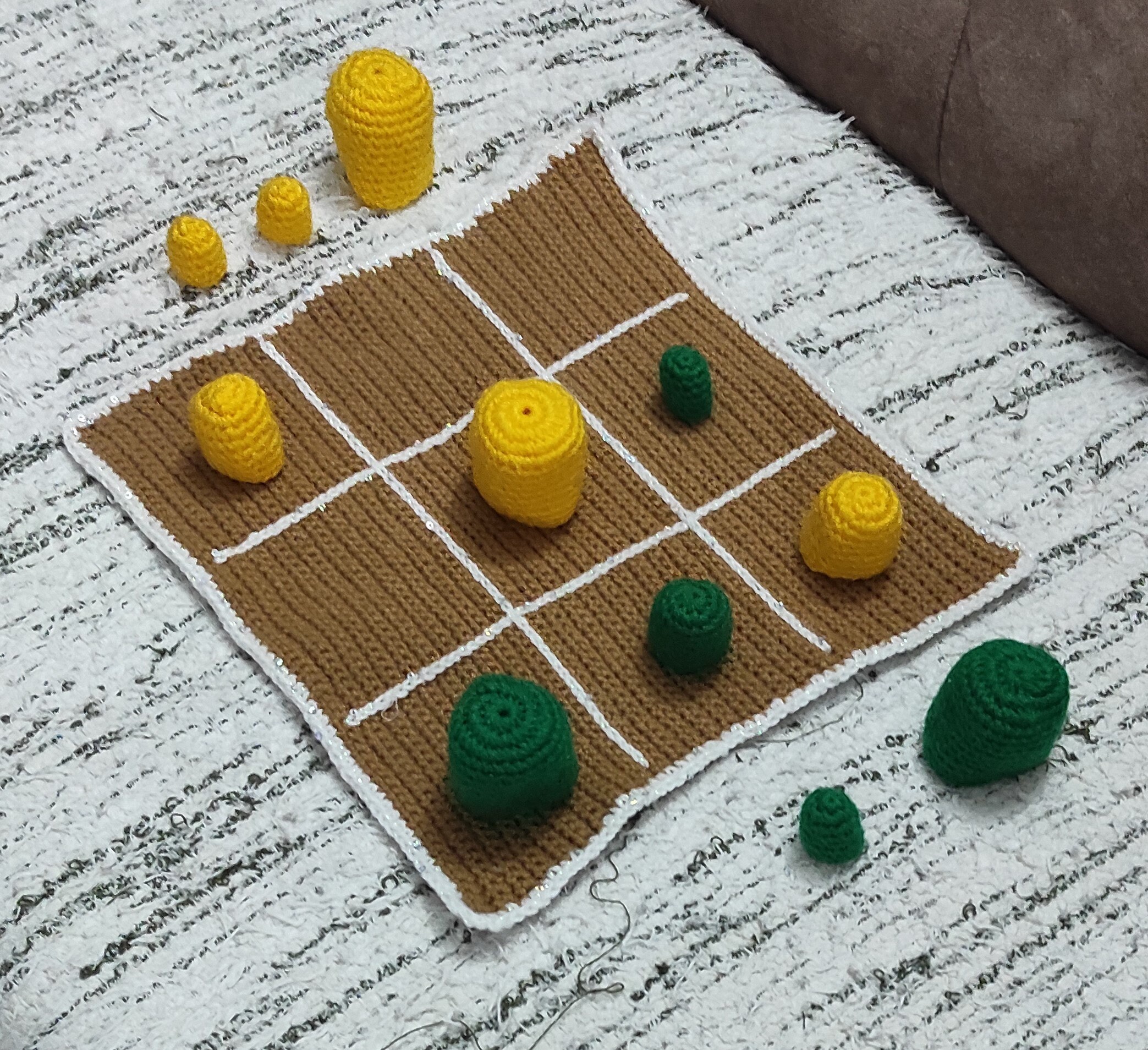 Big Eat Small Tic-tac-toe Crochet Pattern: Create a Vibrant Green and Yellow Gombblet Gombblers ...