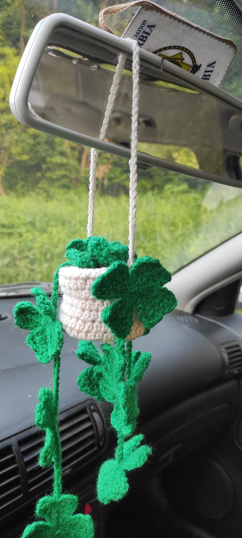 Car Hanging Four Leaf Clover or Hanging on the End of a Bookshel ...