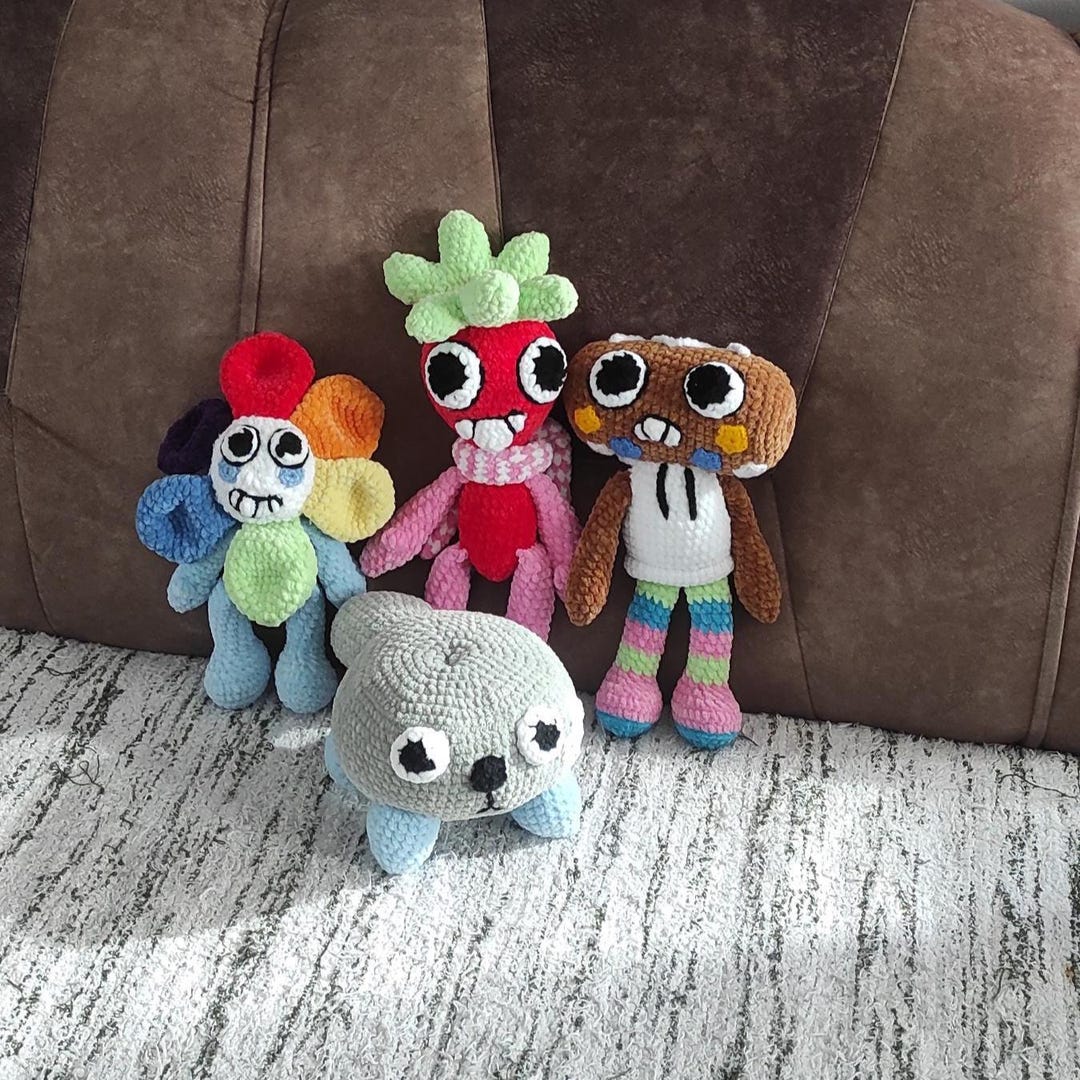 Dandys World Crochet Pattern 4-in-1: Toons Plushies (PDF Pattern) - Etsy