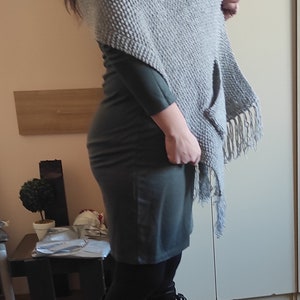 Diamond Pocket Shawl Knitting Pattern / Pocket Scarf Pattern / Knit ...