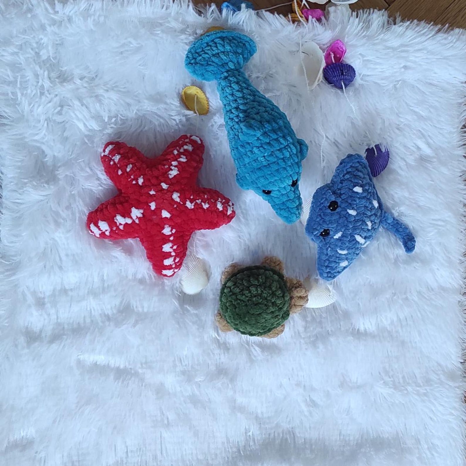 Crochet Sea Animals Amigurumi Patterns: No Sew Ocean Friends (PDF ...