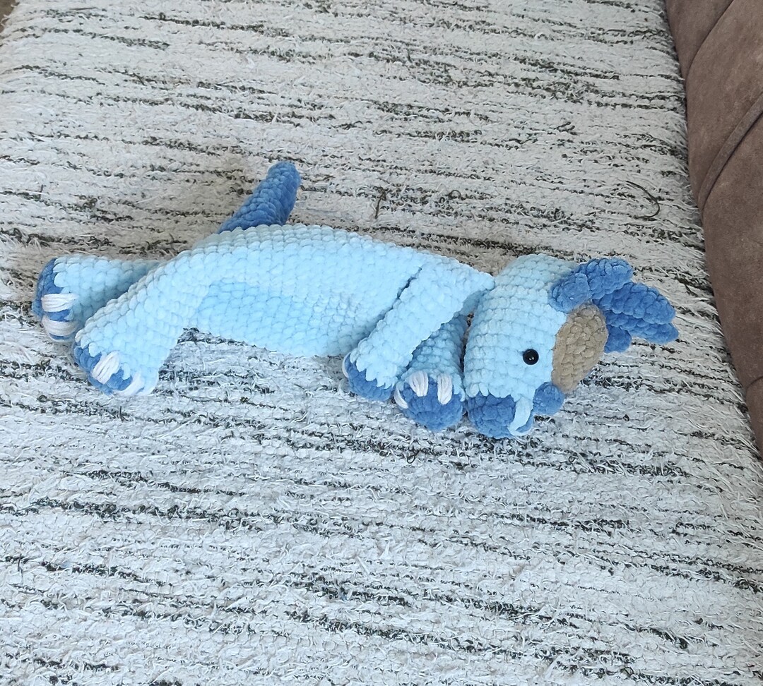 Crochet Dinosaur Snuggler Pattern: Amigurumi Stygimoloch Plush (PDF ...
