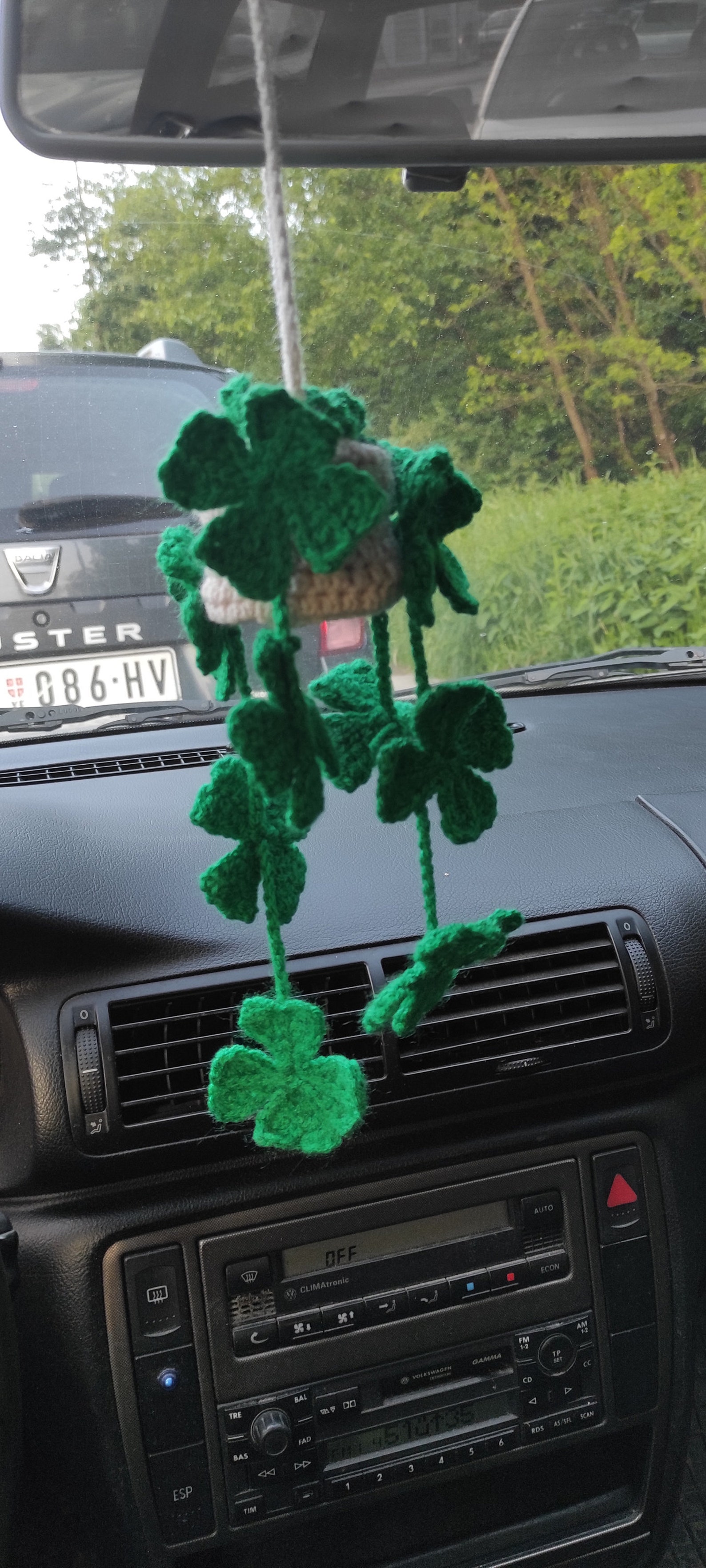 Car Hanging Four Leaf Clover or Hanging on the End of a Bookshel ...