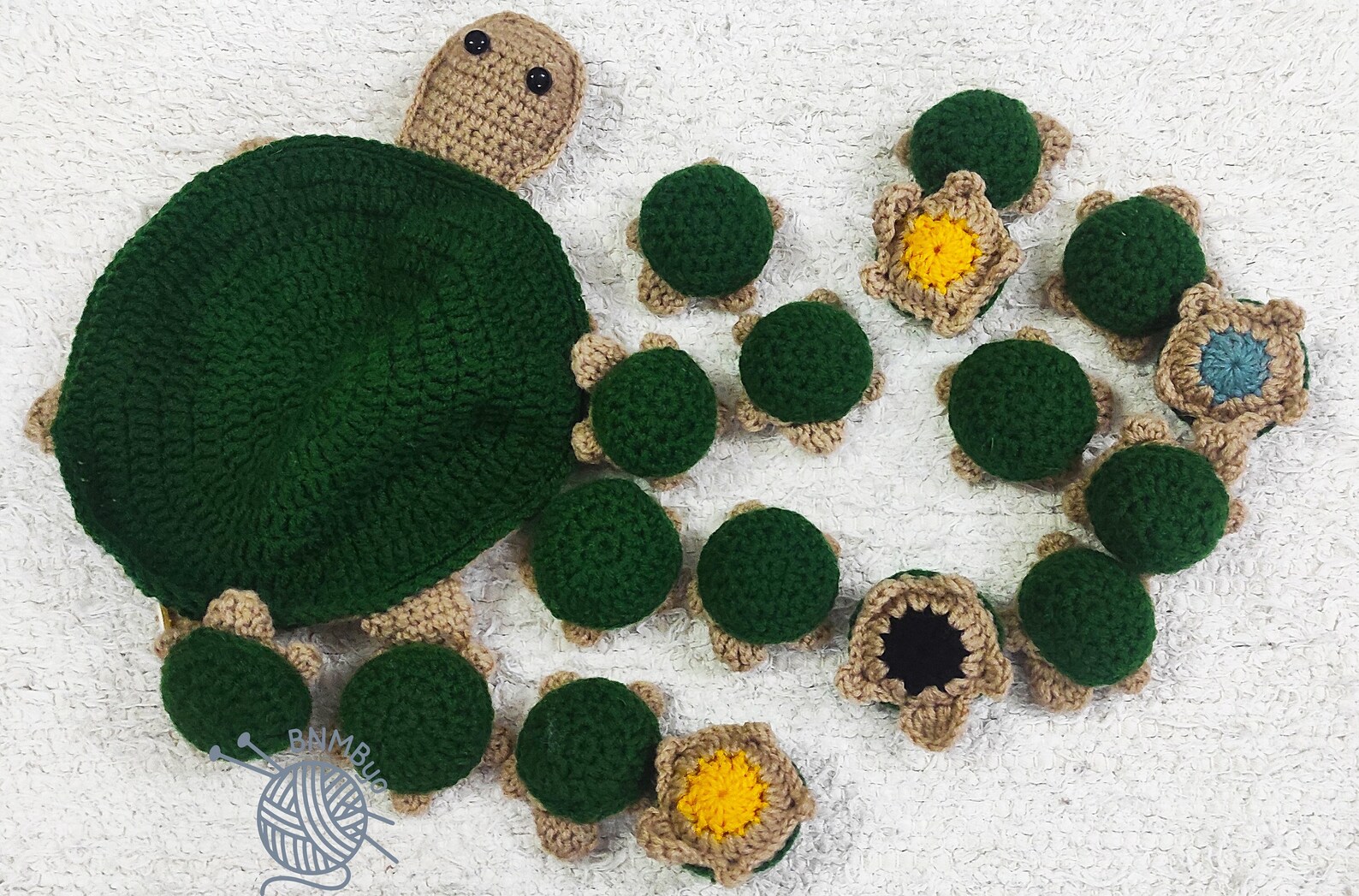 Turtle Crochet Memory Game Crochet Patterns Amigurumi Turtle Amigurumi Pattern Tutorial PDF ...