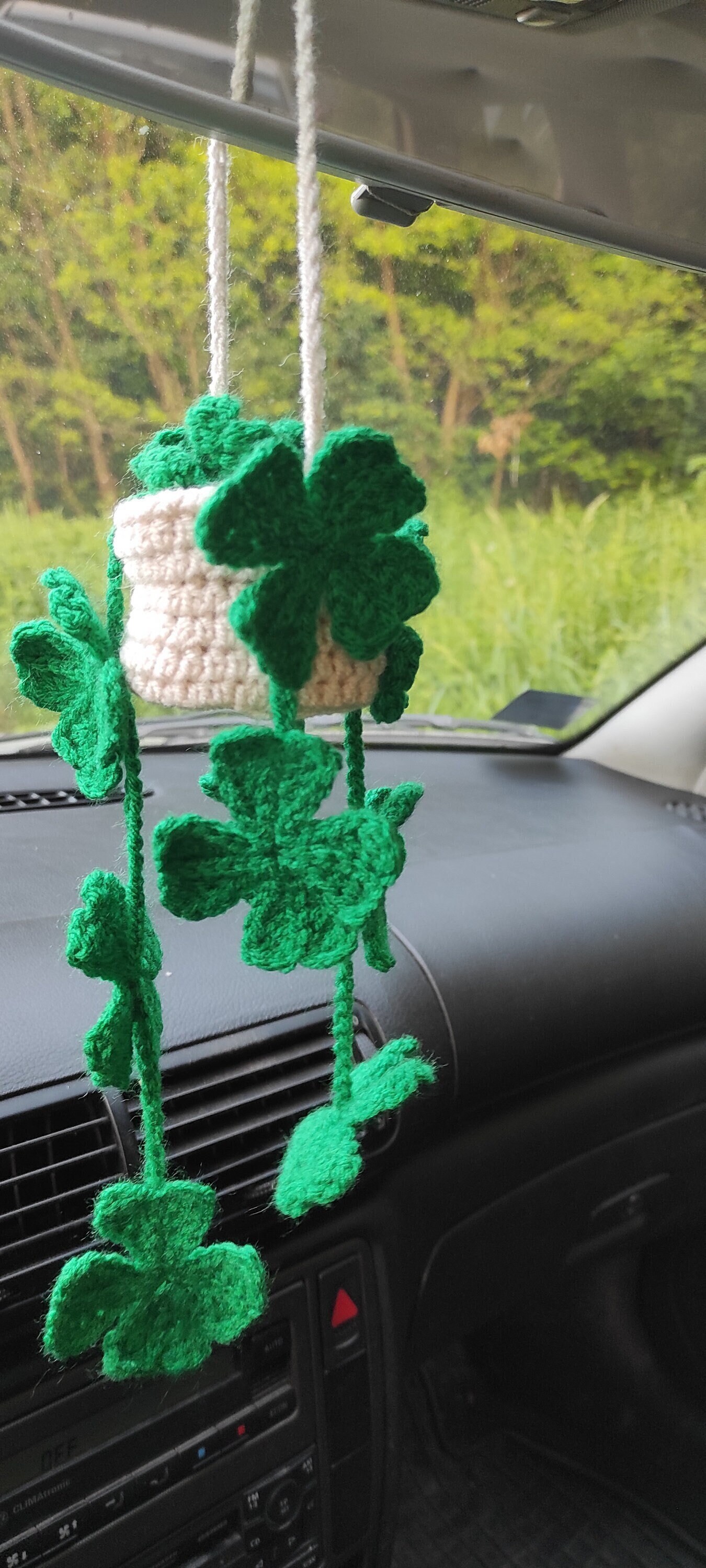 Car Hanging Four Leaf Clover or Hanging on the End of a Bookshel ...