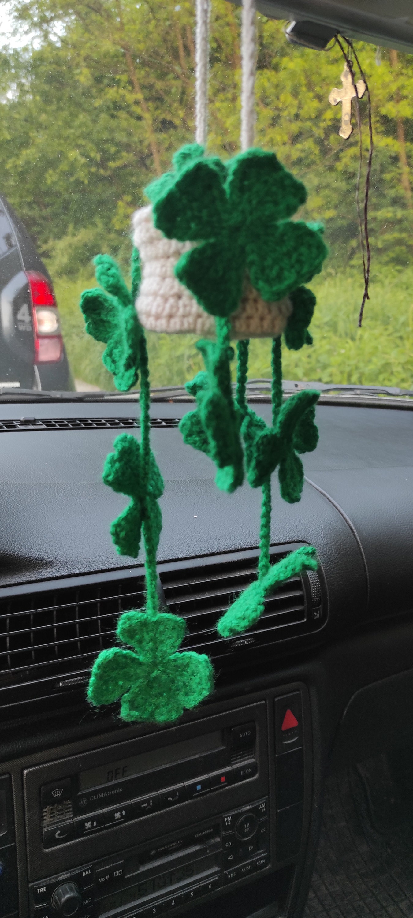 Car Hanging Four Leaf Clover or Hanging on the End of a Bookshel ...