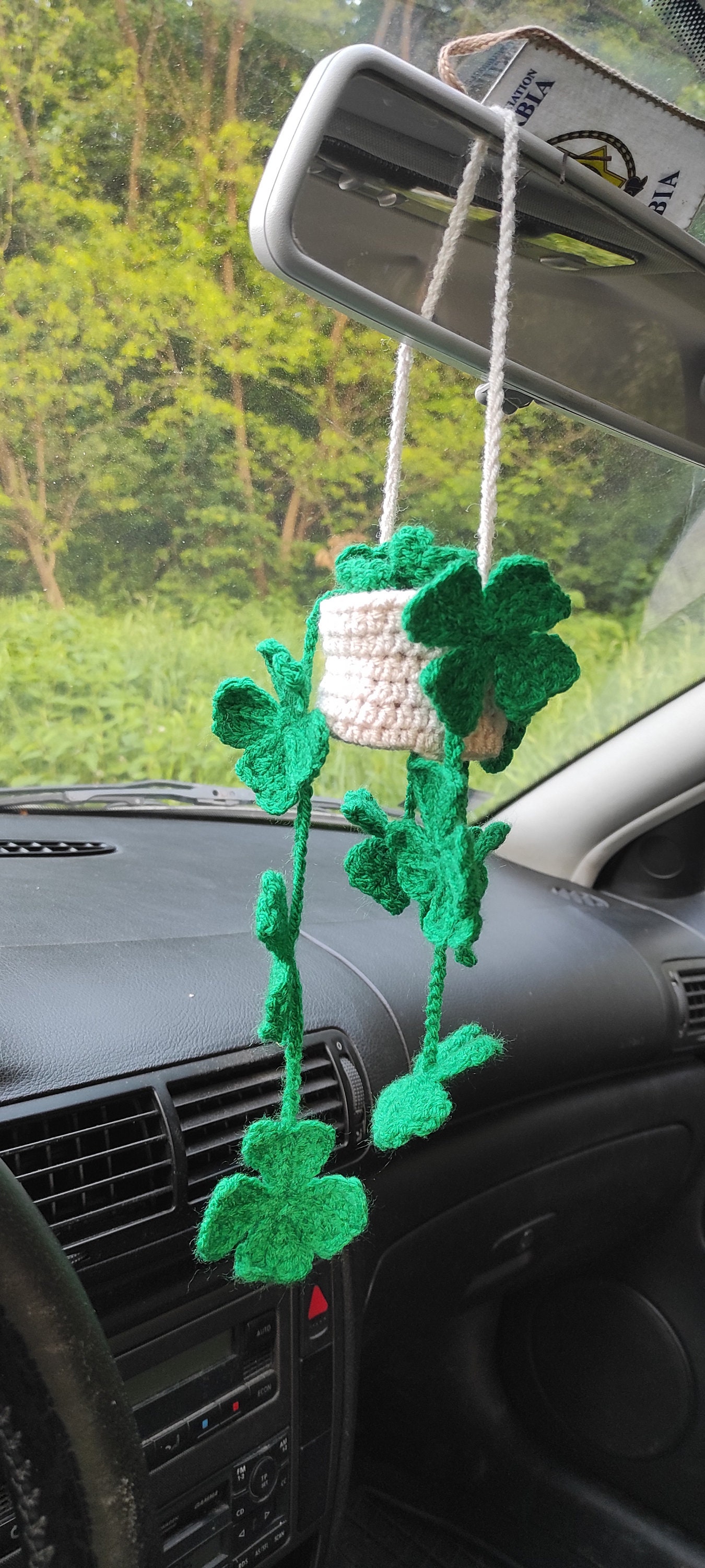 Car Hanging Four Leaf Clover or Hanging on the End of a Bookshel ...