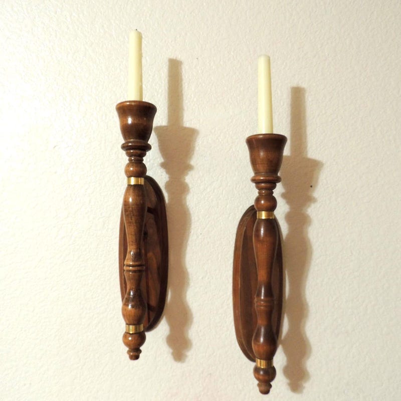 Turned Wood Wall Sconces - Etsy
