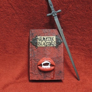 Custom Vampire Slayings Spell Book Corpsed, Hand Sculpted, Blood, Fangs ...