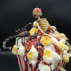 Bloody Skeleton Faux Movie Theater Popcorn Halloween Display - Etsy